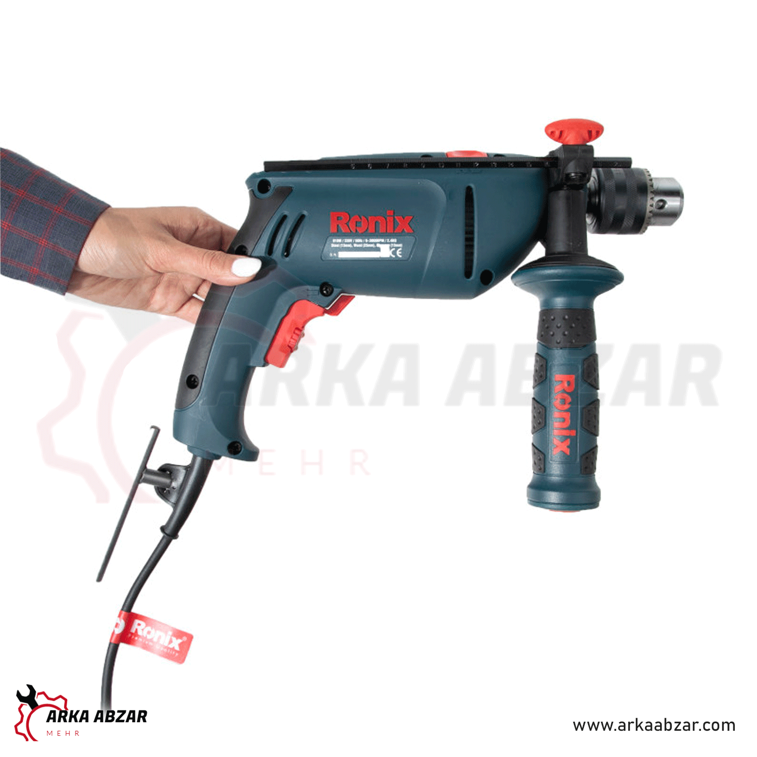 دریل چکشی رونیکس 810 وات کد ronix 2210C | آرکا ابزار