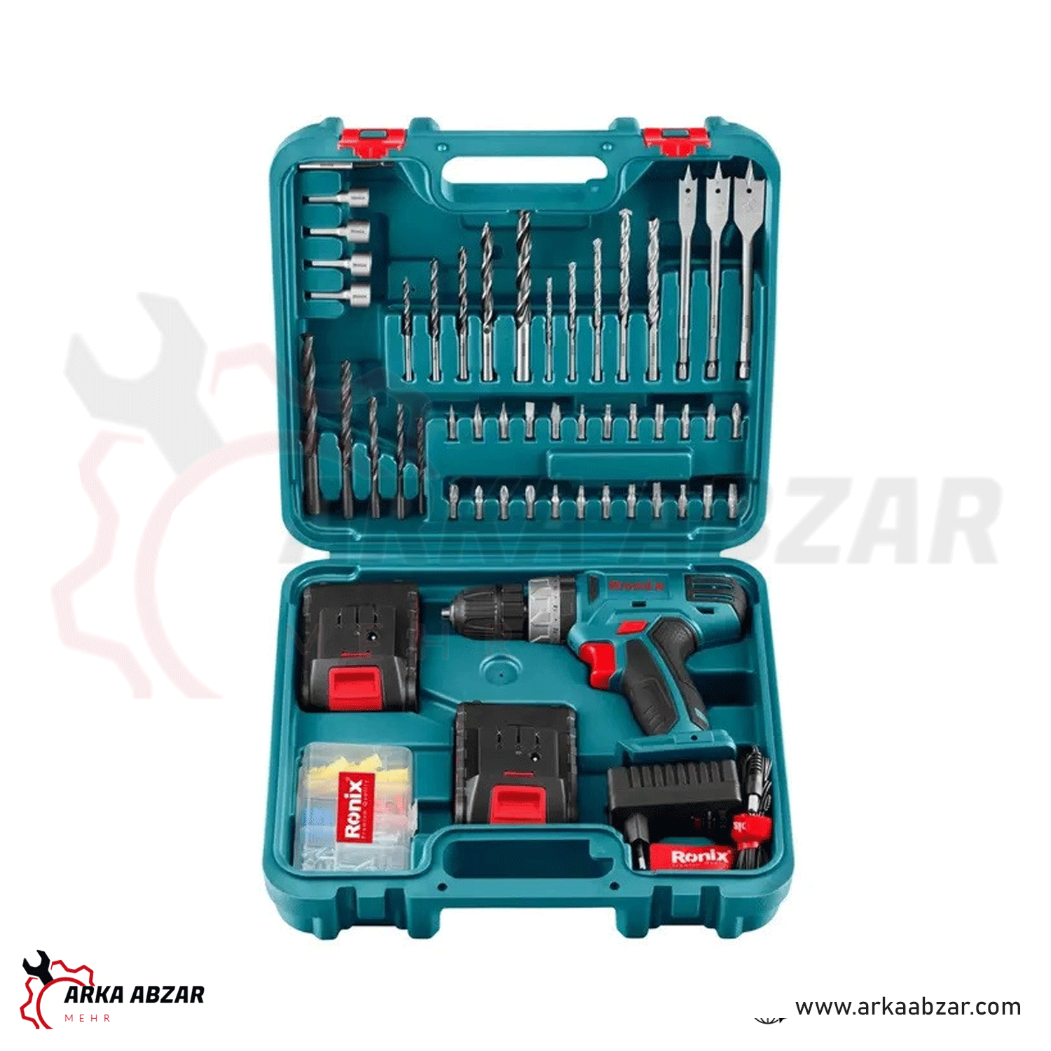 کیت دریل رونیکس 18ولت کد RS 8019 | آرکا ابزار